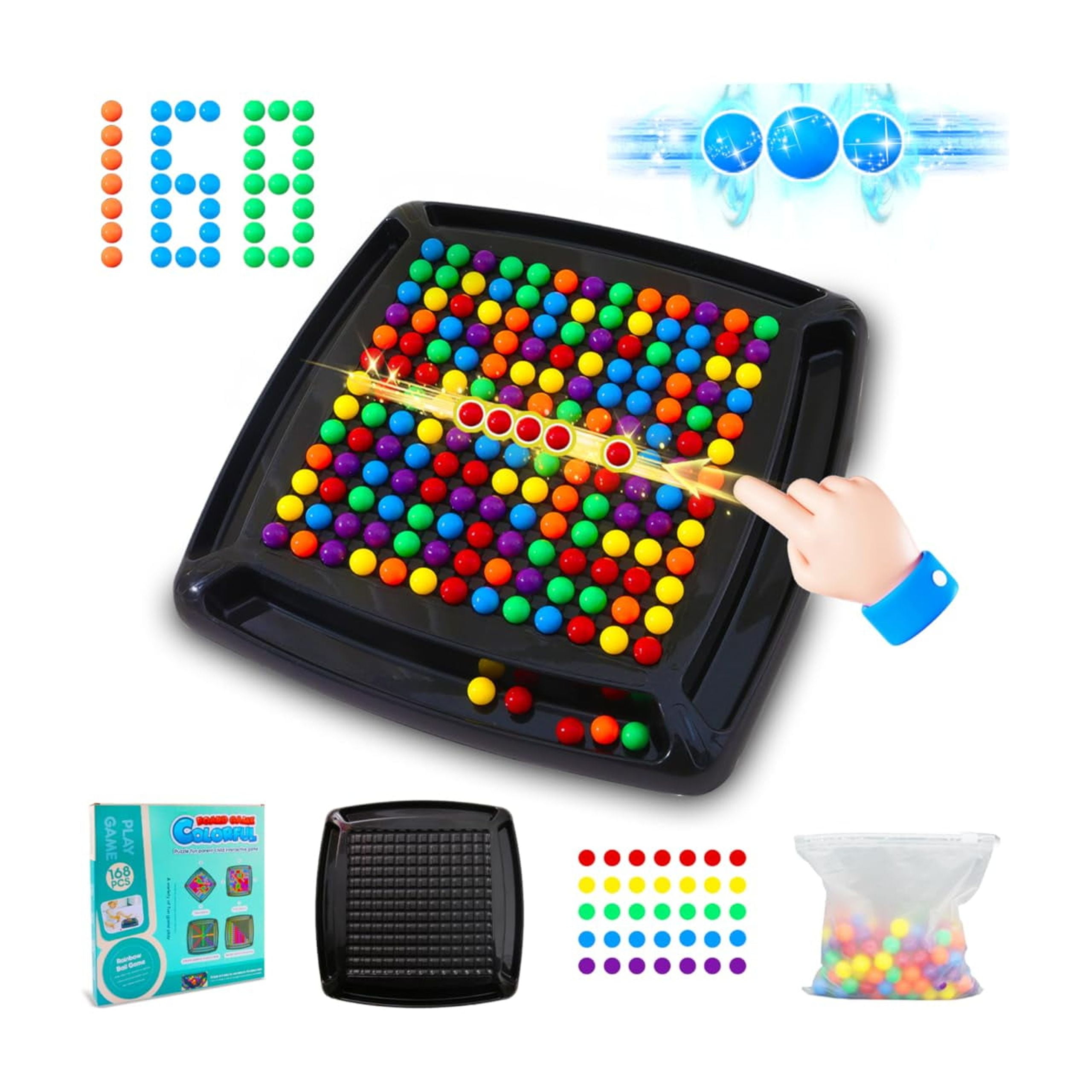 Moiegouct 168PCS Marbles Intellectual MMF7 Chessboard Dual Dual ...