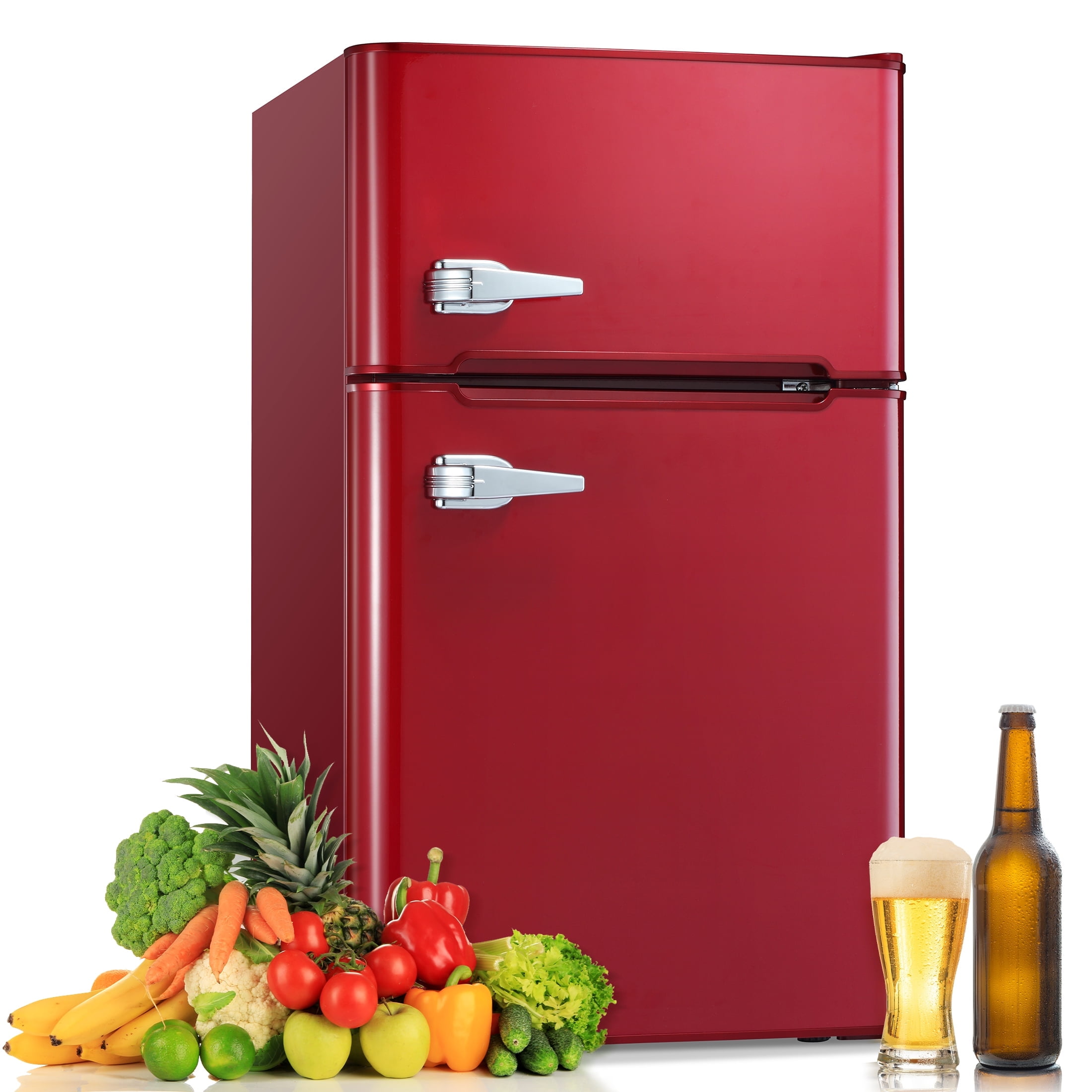 Besttey 3.1 Cu.ft Compact Dorm Fridge with Freezer, Low Noise ...