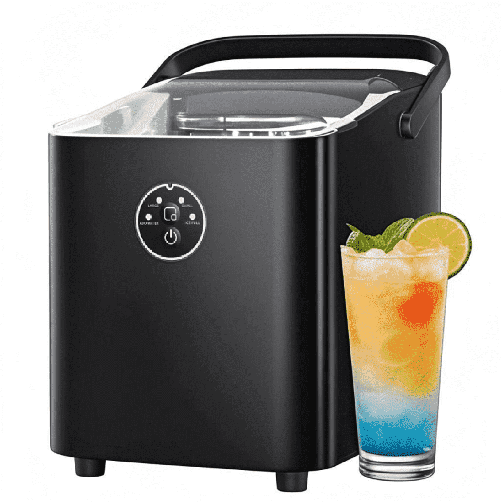 Besttey Portable Countertop Ice Maker, Soft Nugget Ice in 7 mins, 33lbs ...