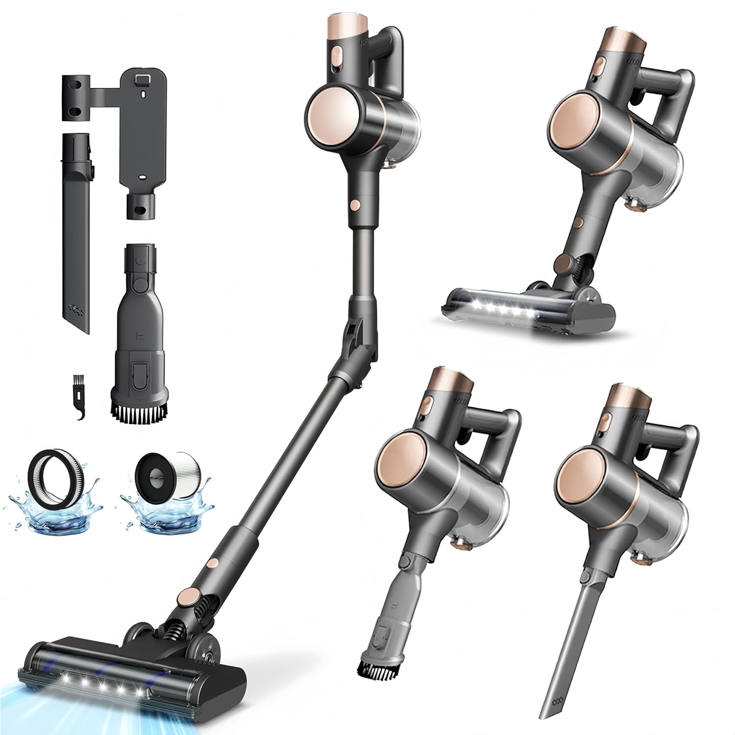 Moifoi Cordless Stick Vacuum Cleaner Lightweight Bendable ,Powerful ...