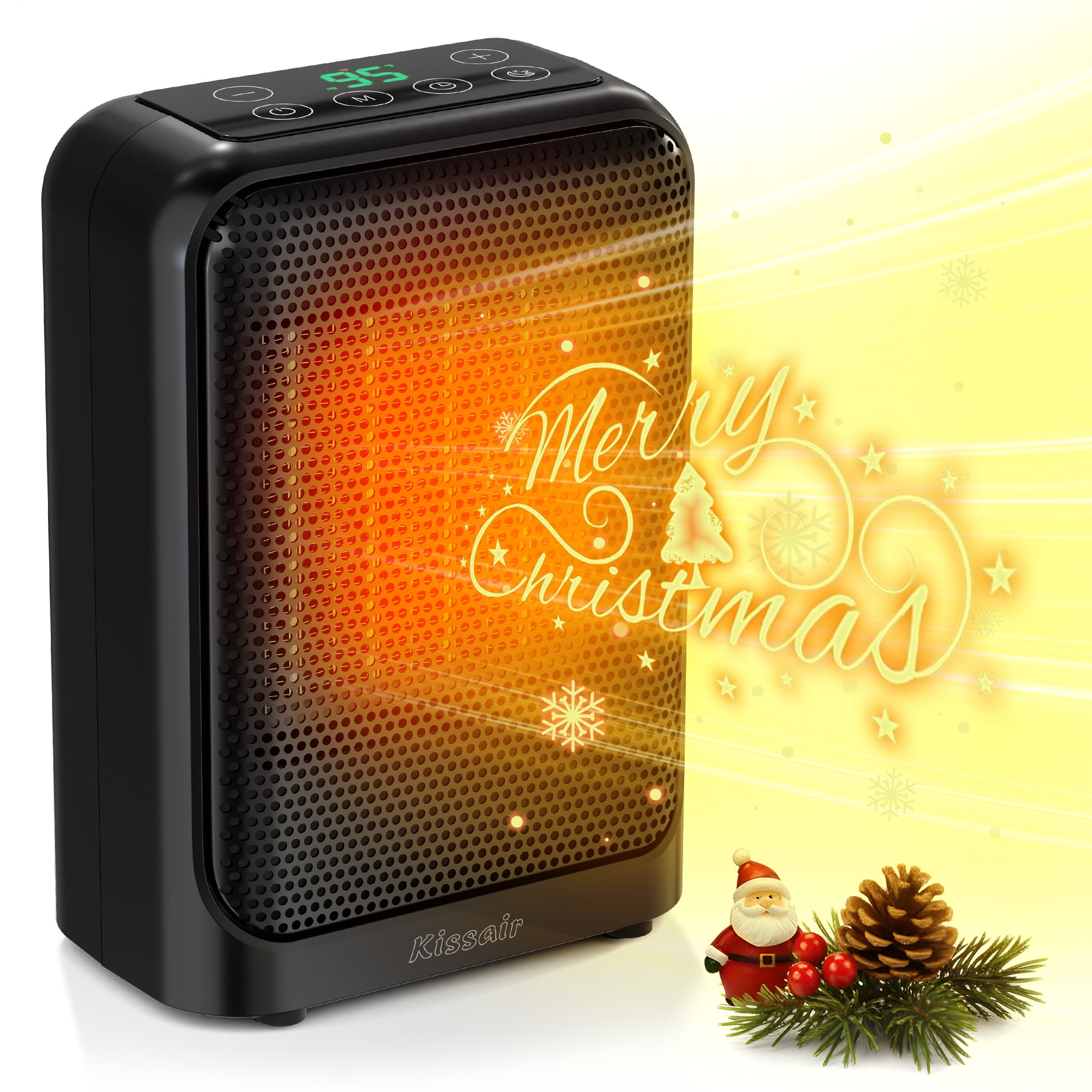 Moifoi Space Heater, Portable Ceramic Heater with Remote Control, LED ...
