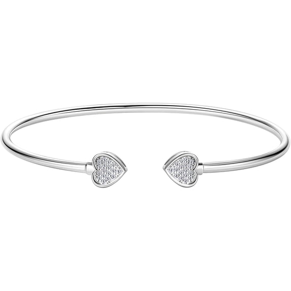 Moissanite Cuff Bangle, D Color VVS1 Clarity Bracelet Fit 7" Below ...