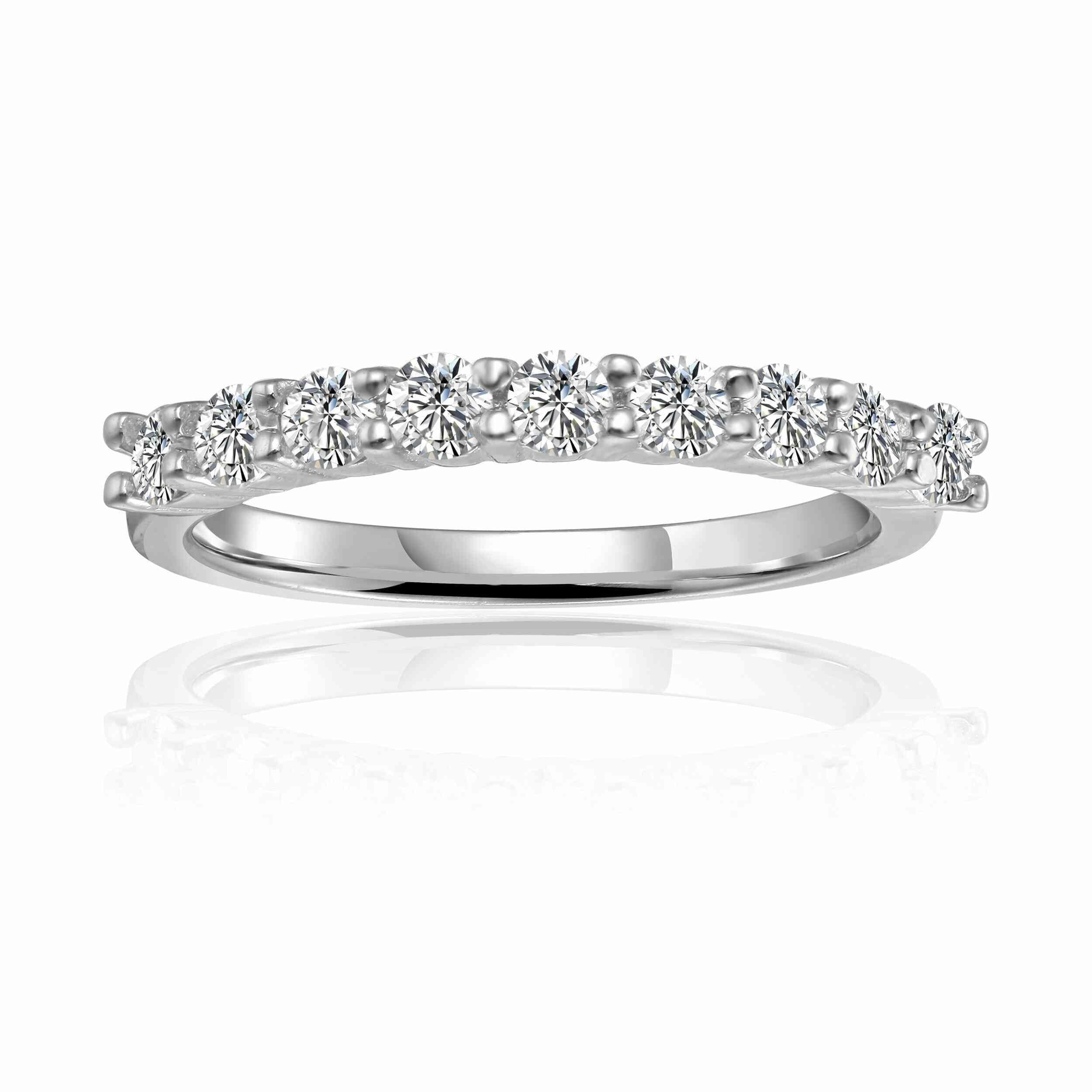 Moissanite Eternity Ring for Women in Ring Size 5, 6, 7, 8 Girlfriend ...