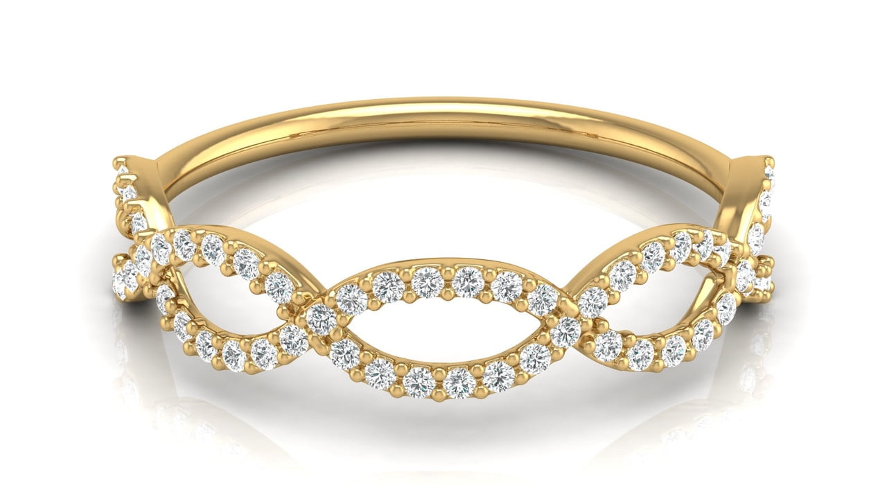 Moissanite Infinity Ring, Twist Ring in, Infinity Wedding Band Band ...