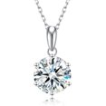 Moissanite Pendant Necklace for Women, 1-5CT D Color 925 Sterling ...