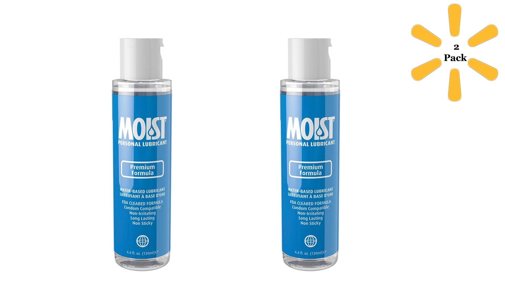 Moist Personal Lubricant Premium Formula 4.4 oz - 2 Pack, Liquids ...