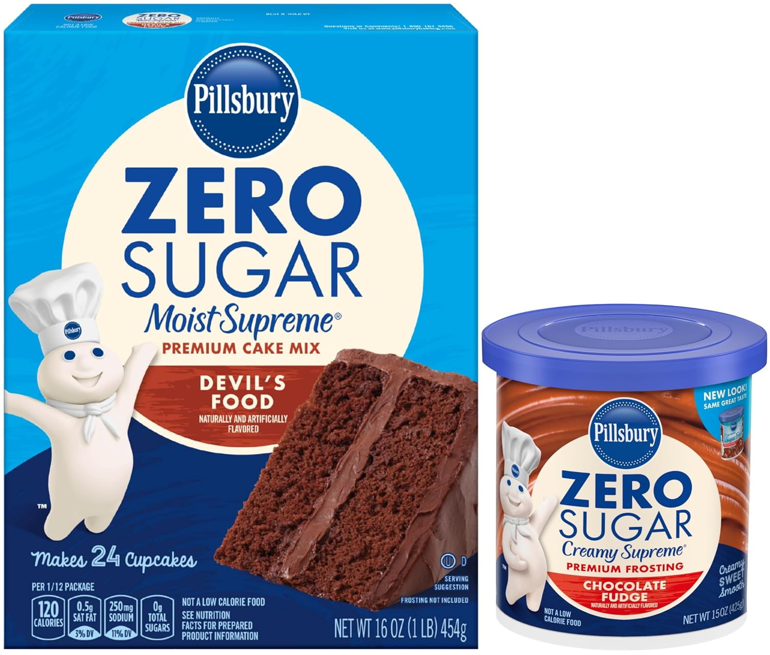 Moist Sugar Devil's Food Cake Mix, 16 Oz. And Creamy Sugar Frosting ...