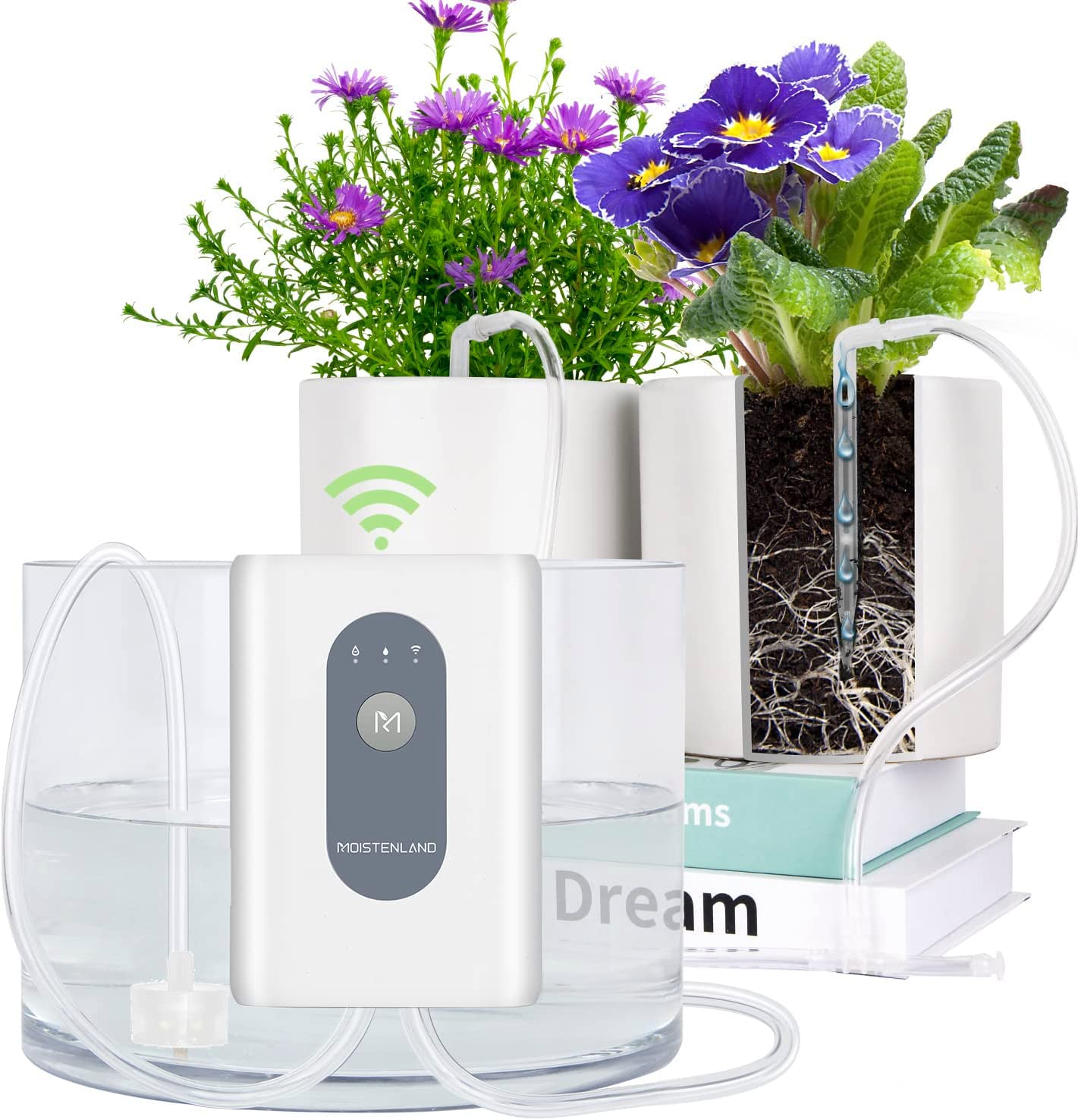 Moistenland WIFI Automatic Plant Waterer, DIY Automatic Drip Irrigation ...
