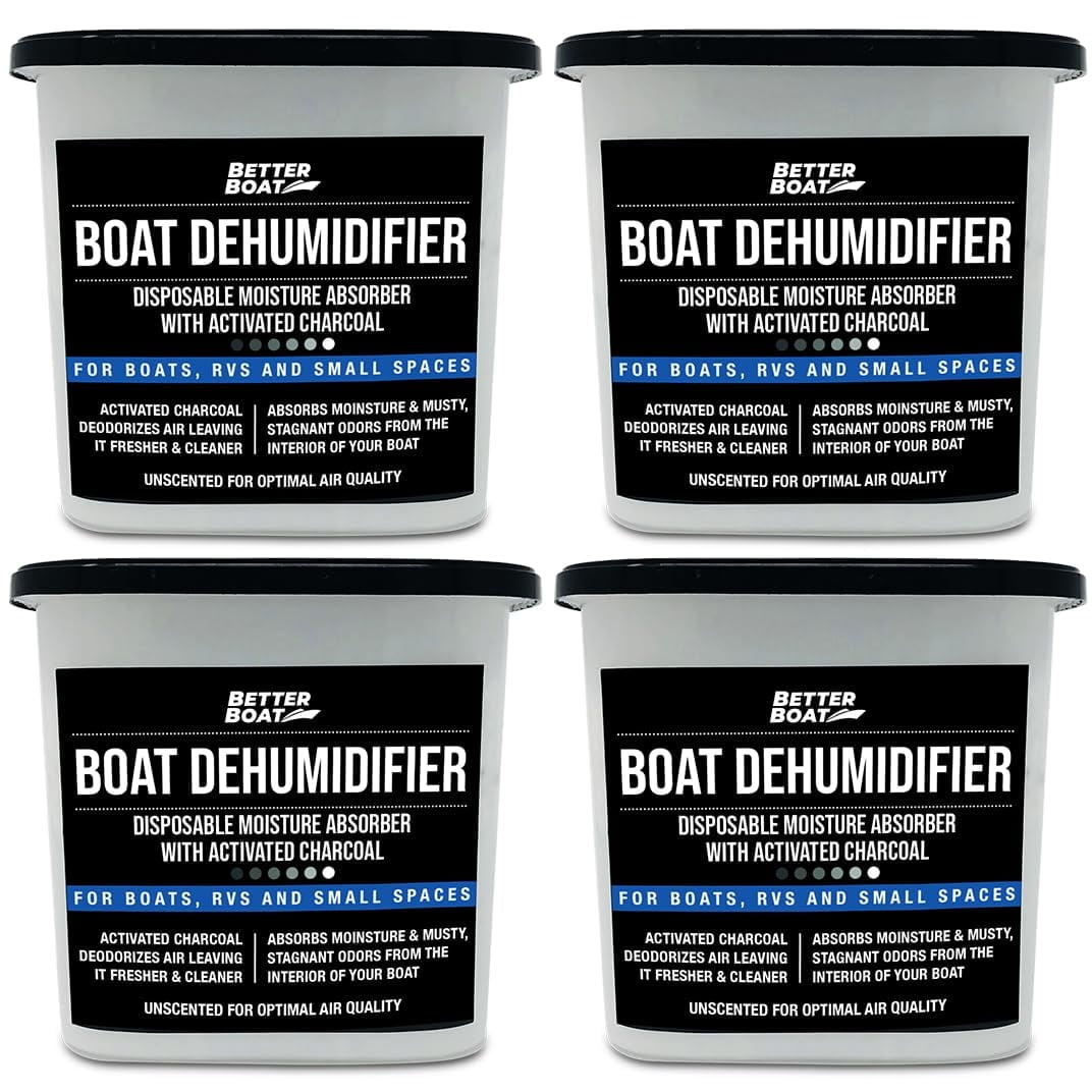 Better Boat Moisture Absorber Dehumidifier, 4-Pack, 6 in, Charcoal ...