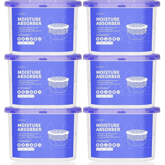 Moisture Absorber Boxes 6 Pack, 10 Oz Dehumidifier for Closet ...