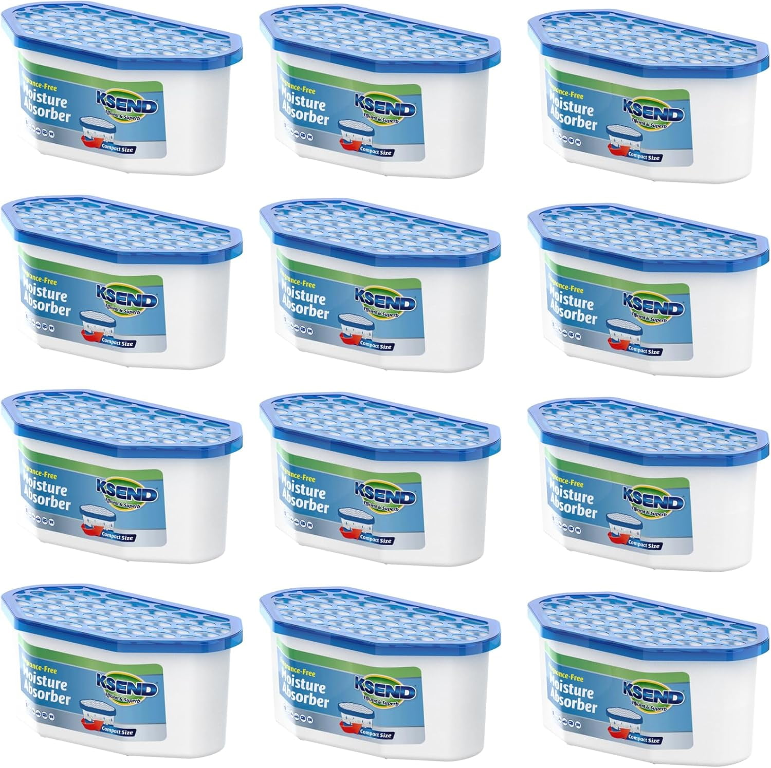 Moisture Absorbers, 12 Pack, Compact Dehumidifier for Closet, Efficient ...