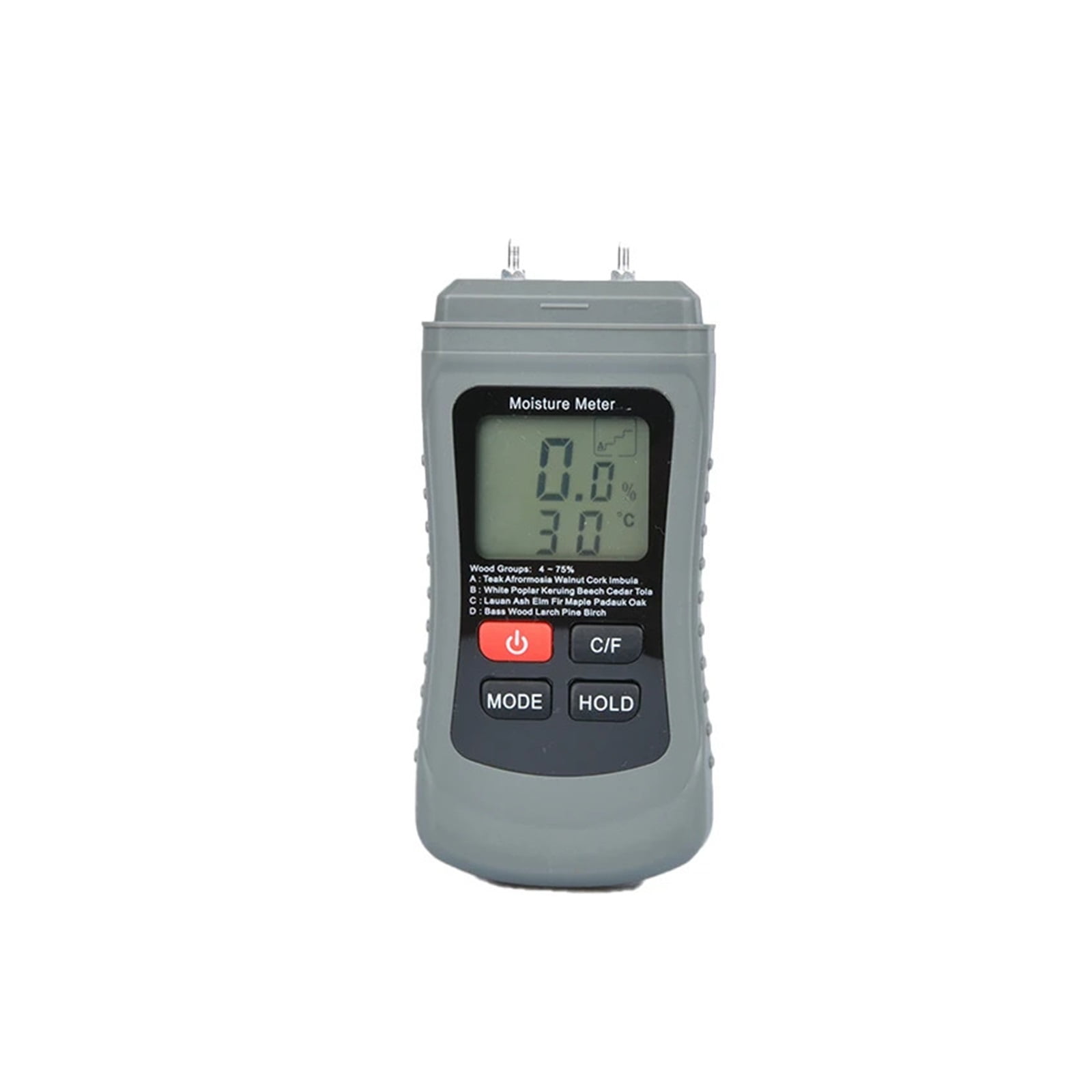 Moisture Meter Portable Wood Humidity Content Tester Two Pins Digital ...