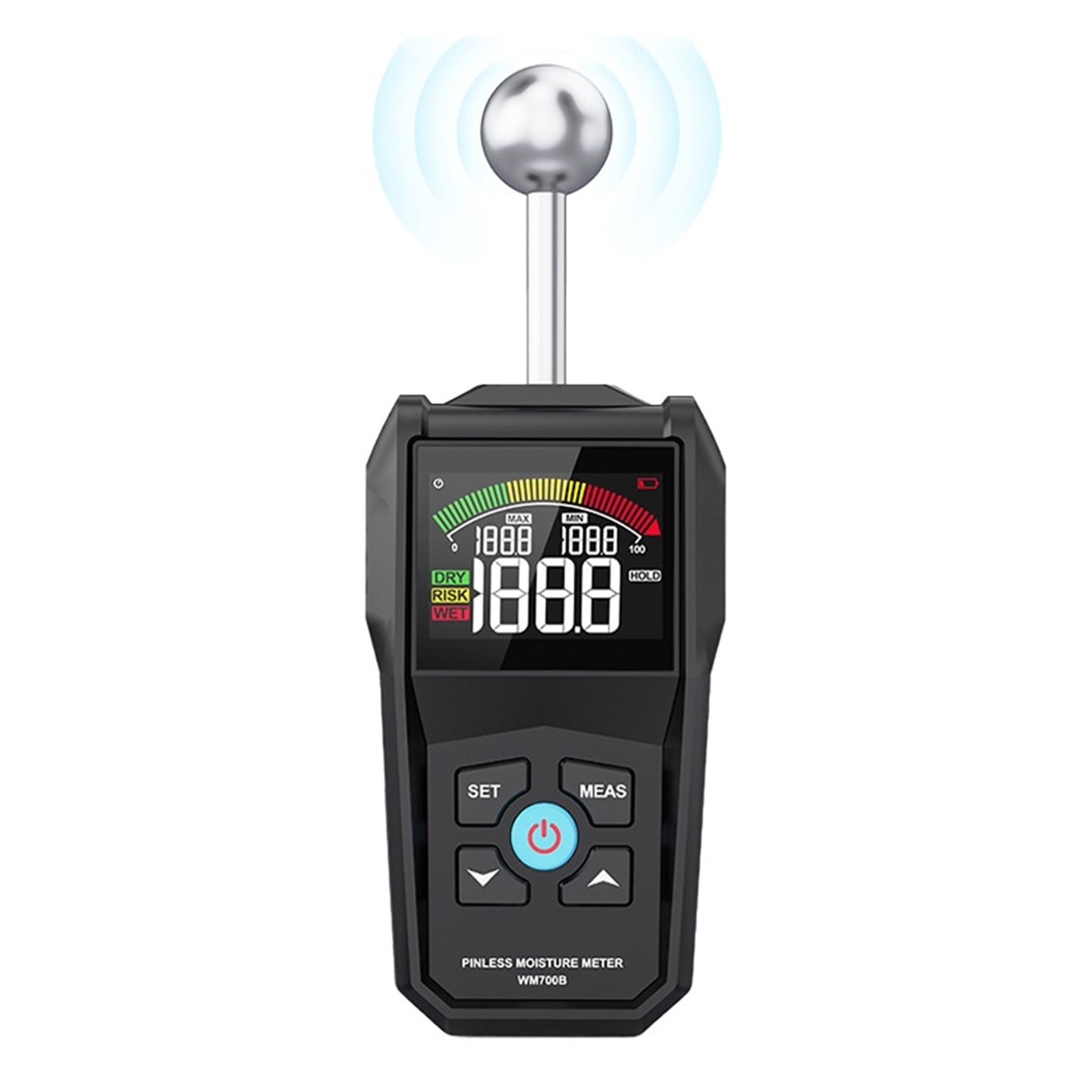 Moisture Meter Wood Timber Damp Detector Alarm Function Humidity Tester ...