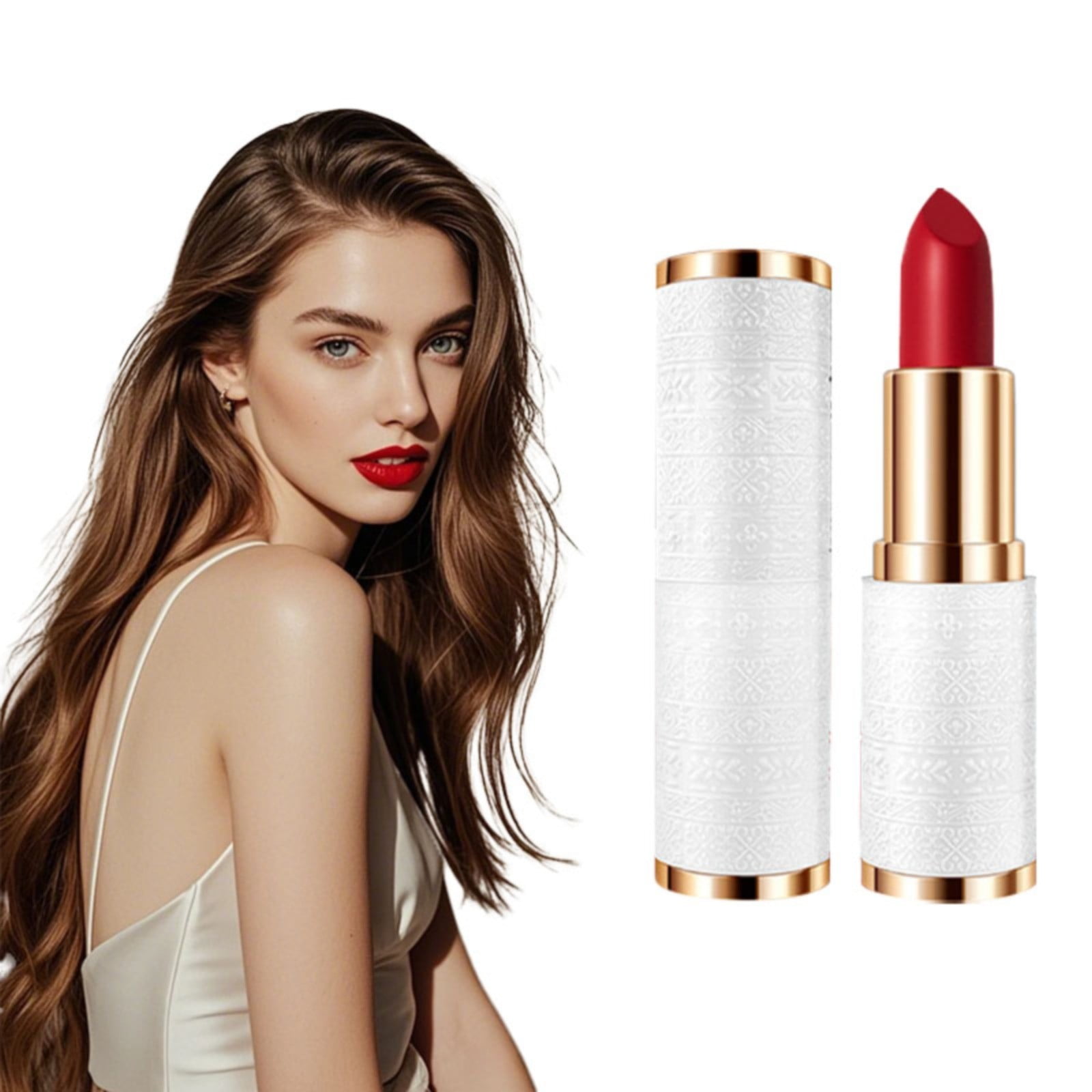 Moisture Smooth Color Stick Lipstick (Cherry Red) Long Lasting Lipstick ...