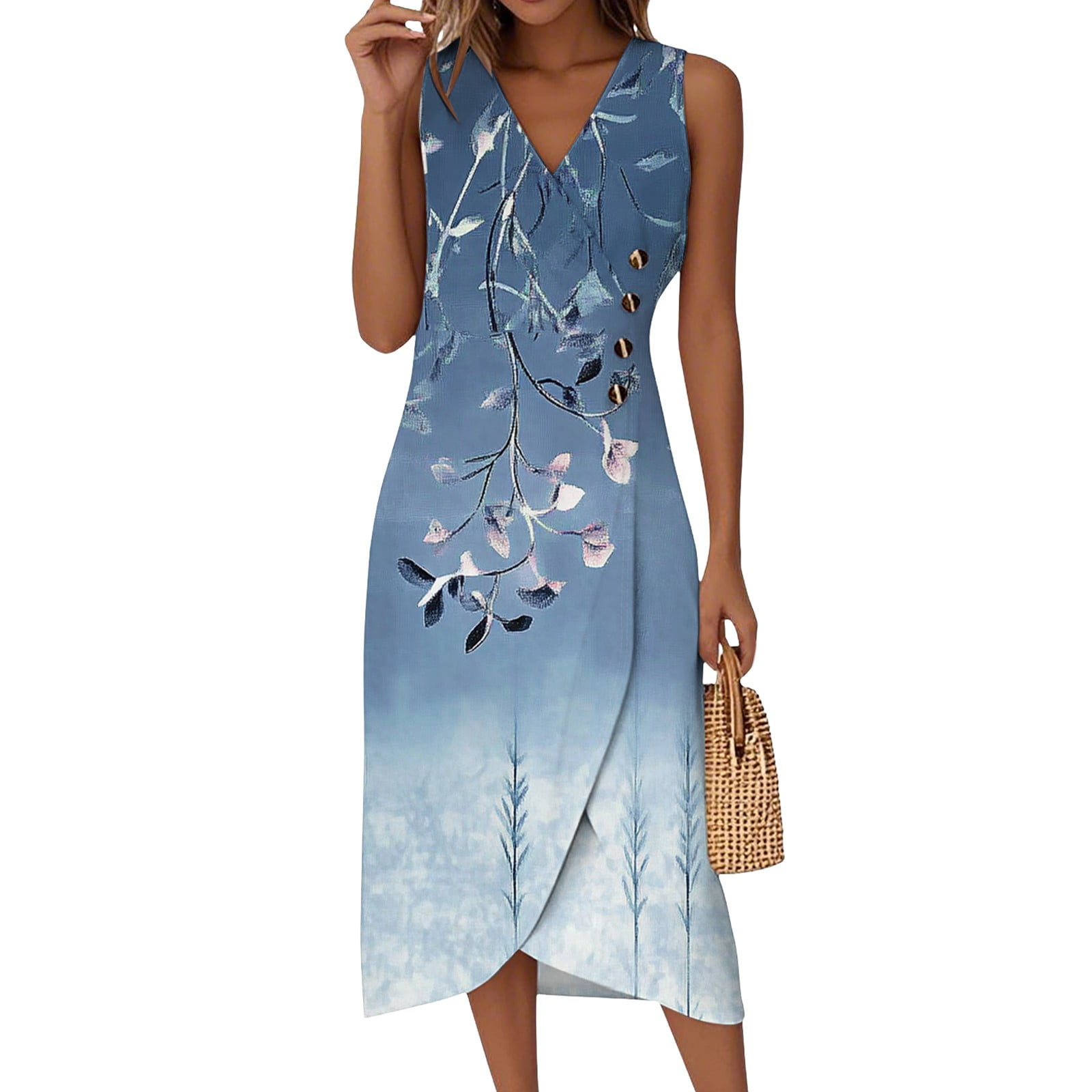 Moisture-Wicking Polyester Blend Sundress Sunset Cocktails Outfits ...