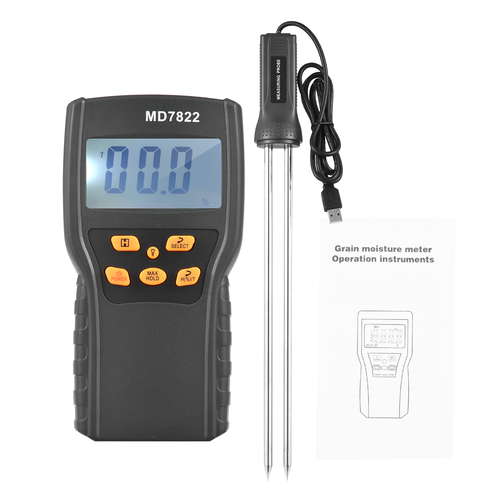 Moisture tester,Water Ct Wheat Paddy Rice Meter Water Meter Lcd Wheat ...