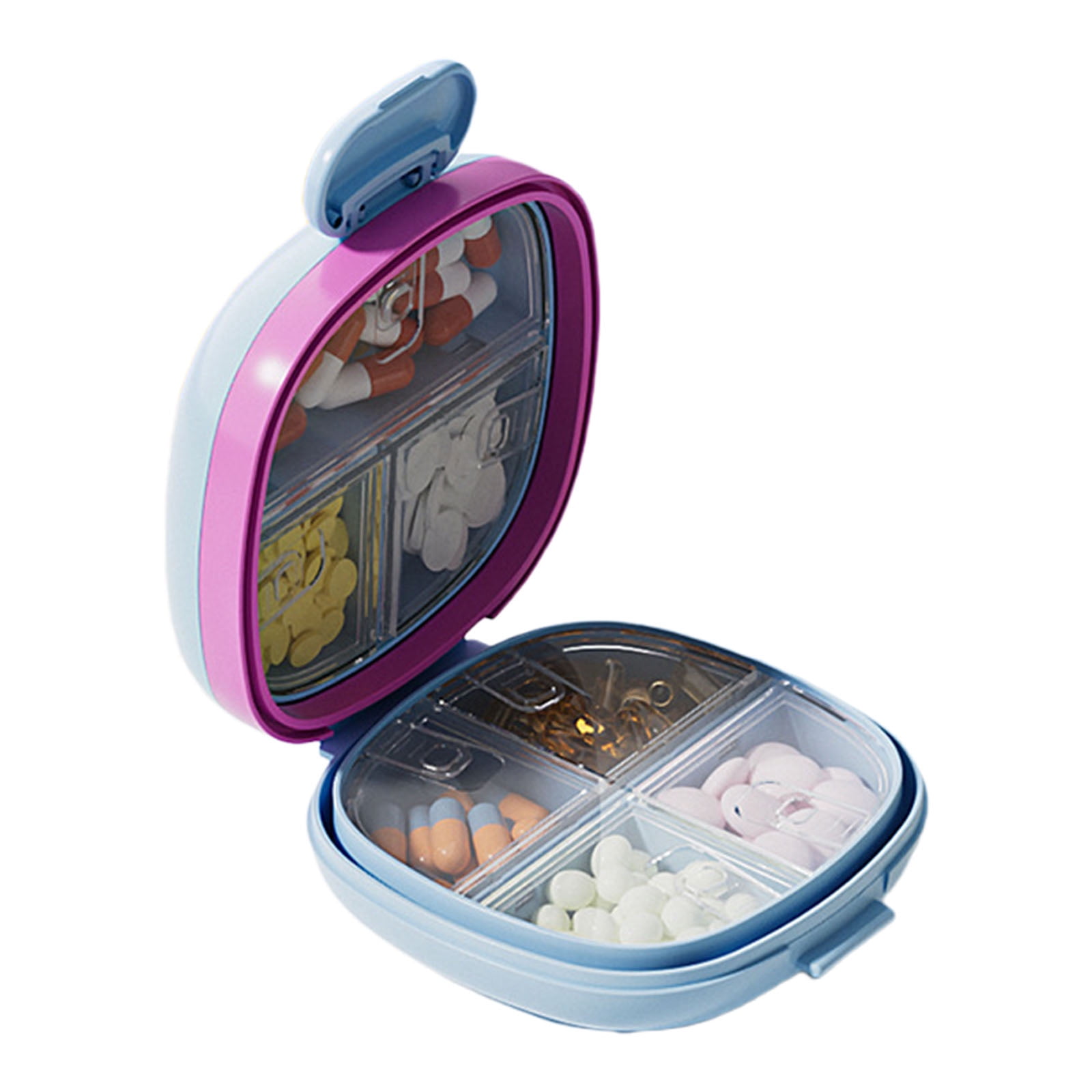 Moistureproof Weekly Container With 7 Compartments Secure Sealing For ...