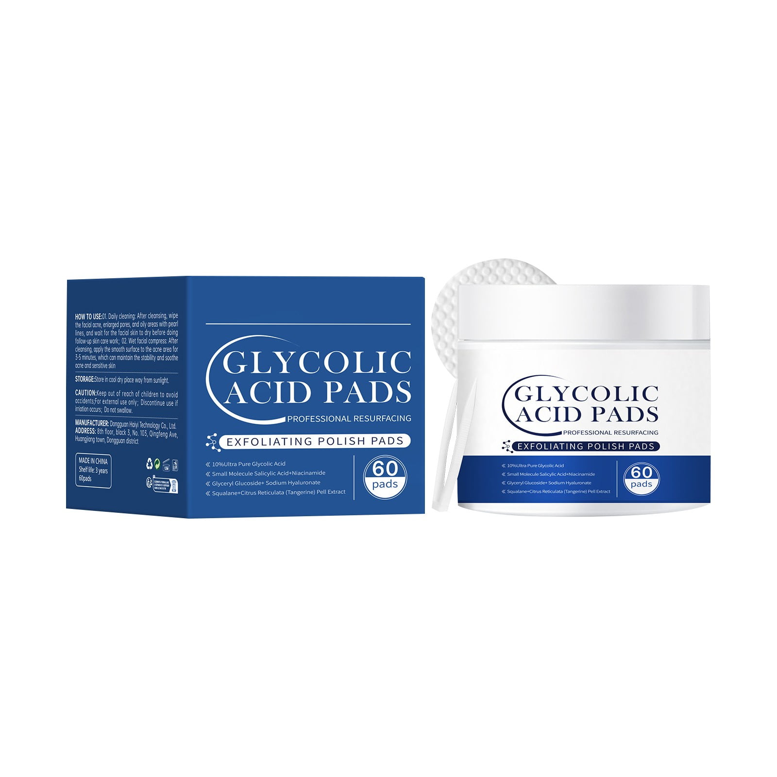 Moisturize and Conserve Skin,Glycolic Exfoliating Pads To Cleanse The ...