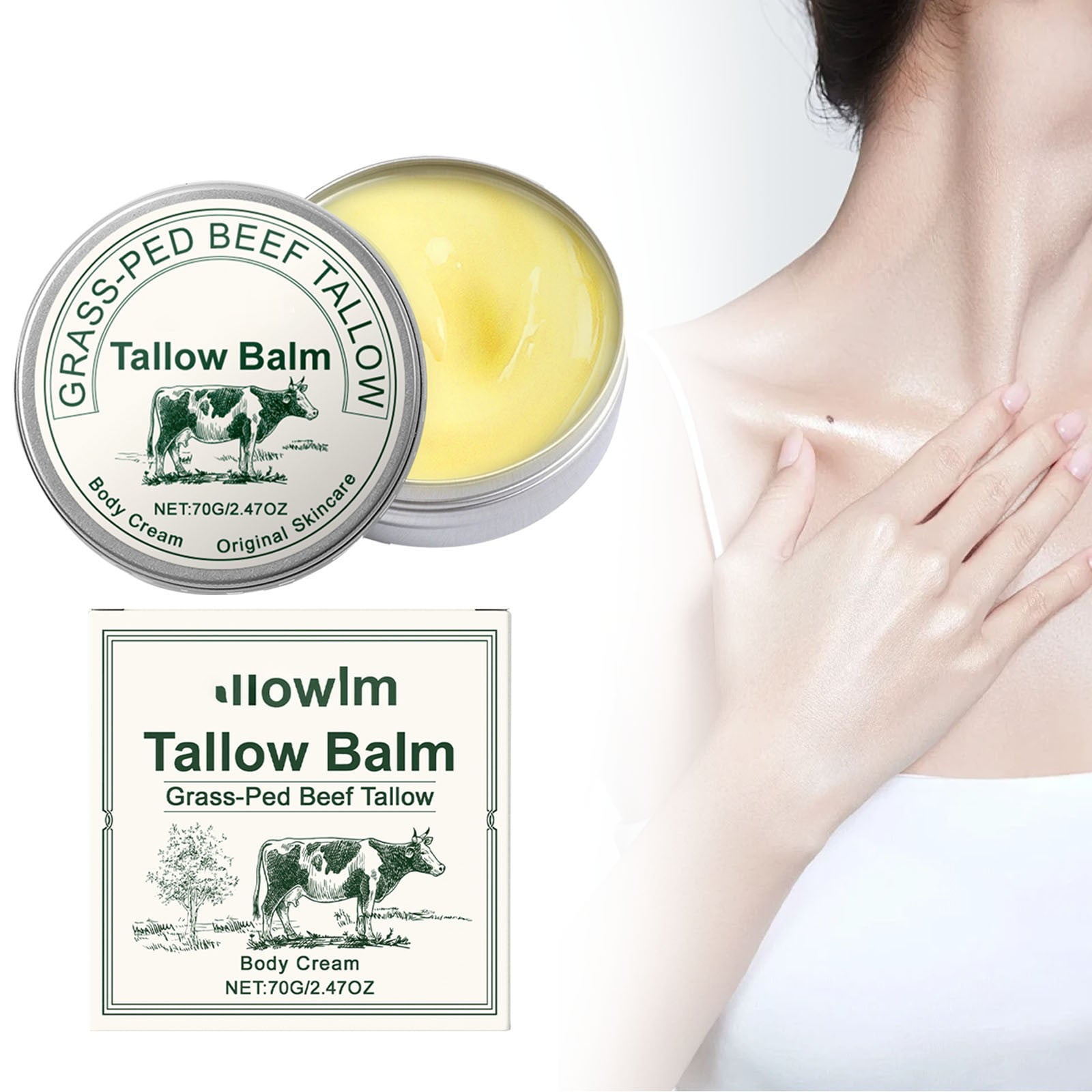 Moisturizer Beef Tallow for Skin Tallow and Balm Moisturizer Hydrates ...