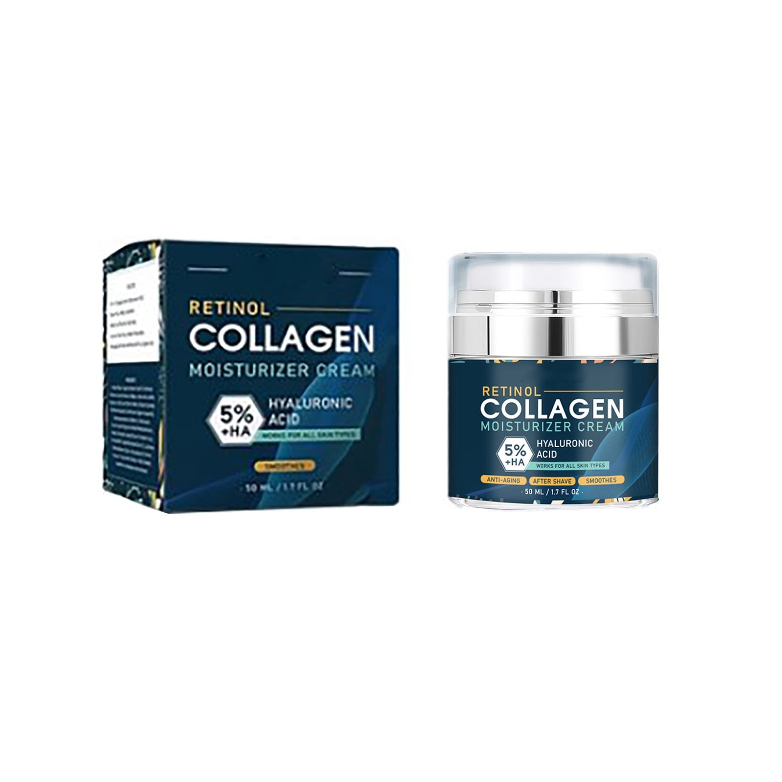 Moisturizer Face Cream Night Time With Retinol Collagen Hyaluronic