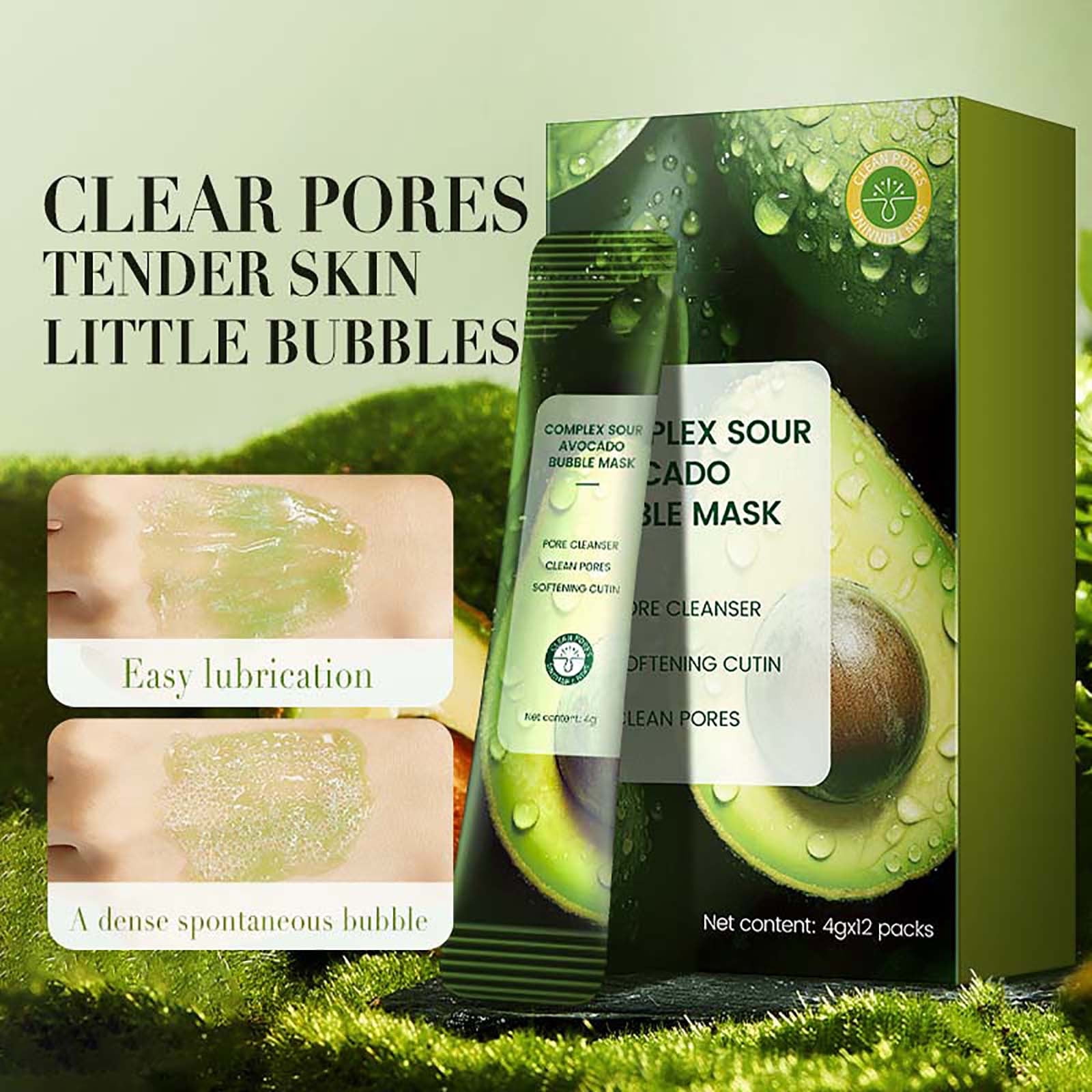 Moisturizing Avocado Clay Mask - Deep Pore Cleansing Detox Clay Mask ...