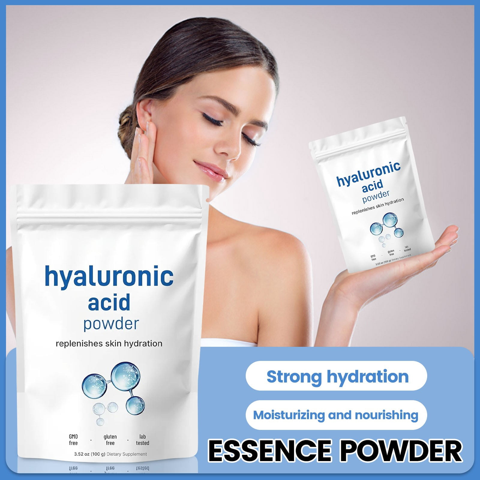Moisturizing Cream , Hyaluronic Acid Powder Moisturizer - Water-Soluble ...