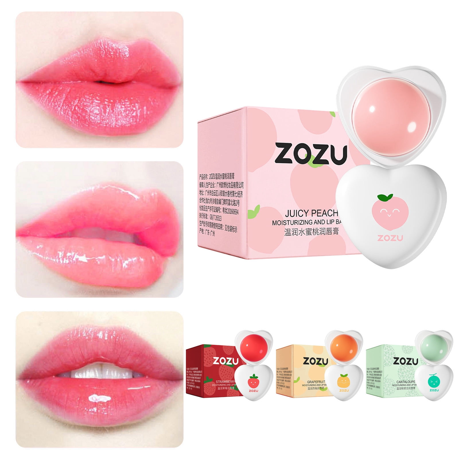 Moisturizing Fruity Lip Balm Sphere | Vitamin E Hydrating Natural Lip ...