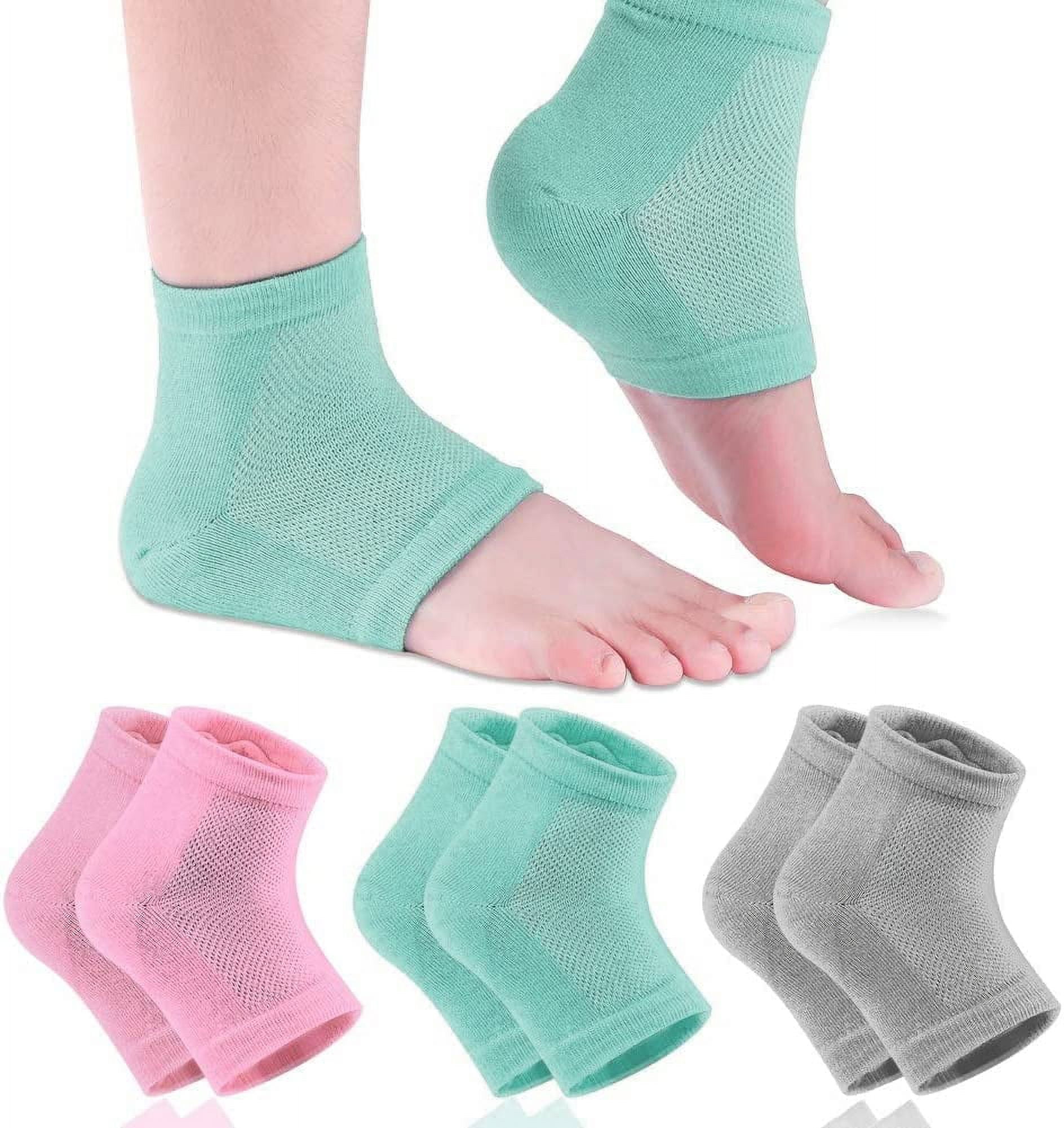 Moisturizing Gel Heel Socks for Dry Cracked Feet, Shynek 3 Pairs Spa ...