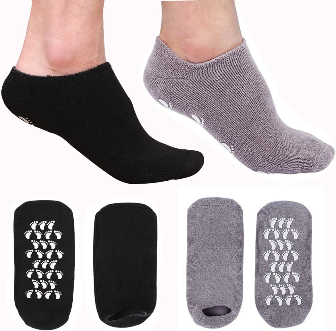 Moisturizing Gel Spa Humectant Moisturizer Socks for Men's Large Feet ...