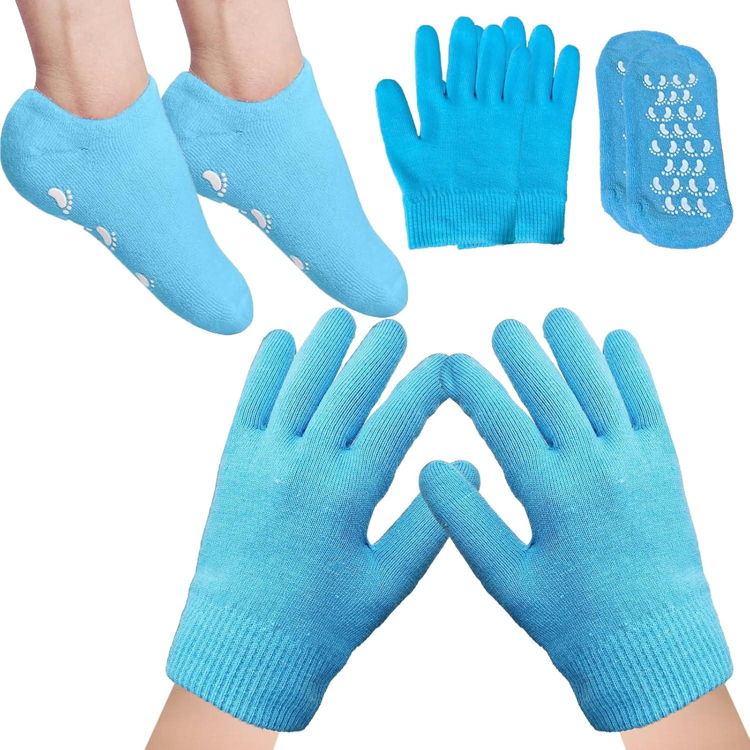 Moisturizing Gloves and Socks, Gel Spa Moisturizing Therapy Sock ...
