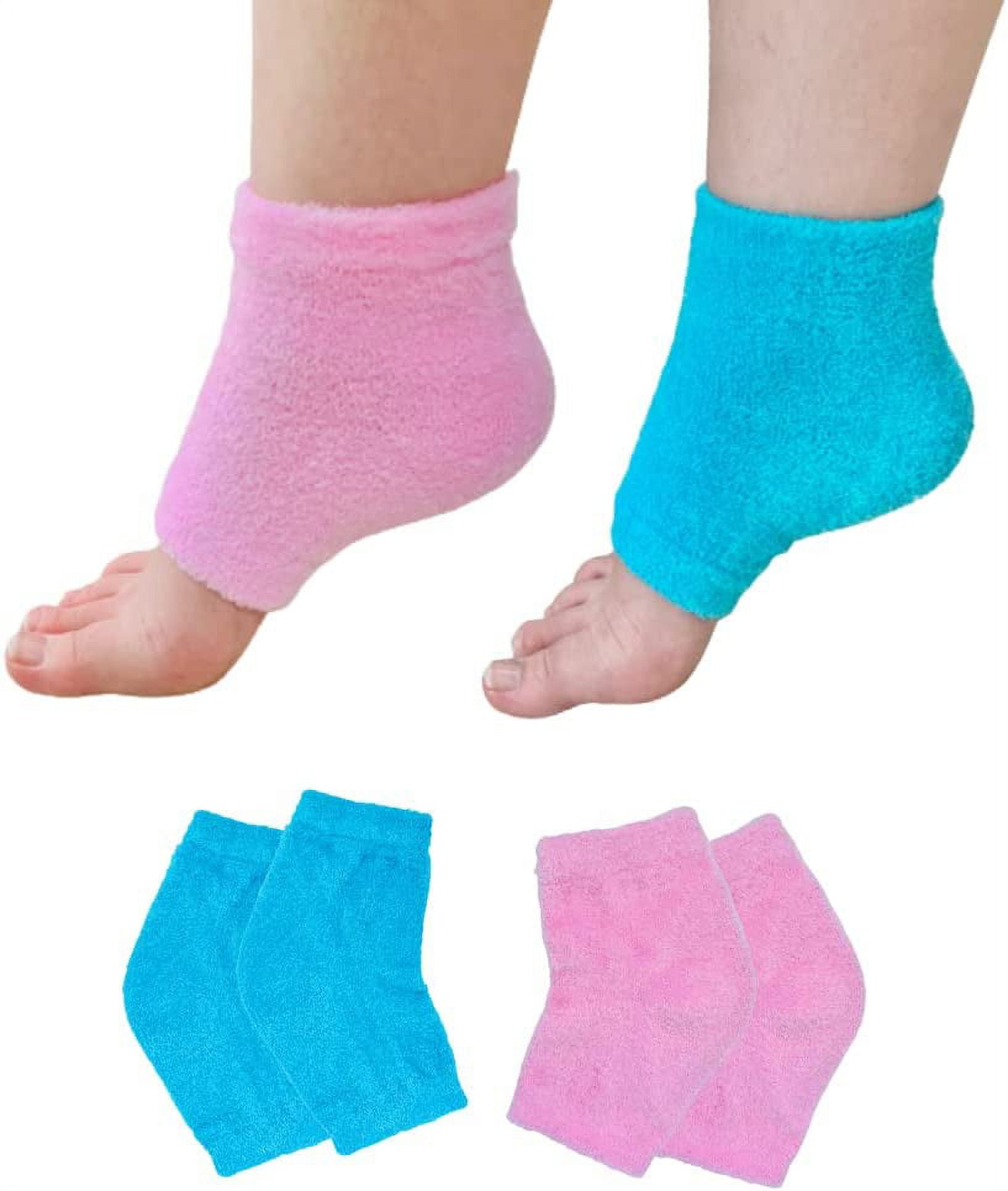 Moisturizing Heel Socks Gel Heels Open Toe to Heal and Treat Dry Feet ...
