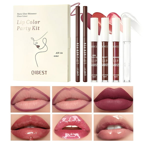 Moisturizing Lip Balm Set - Non Stick Cup Lip Glaze Lipliner, Natural 3 ...