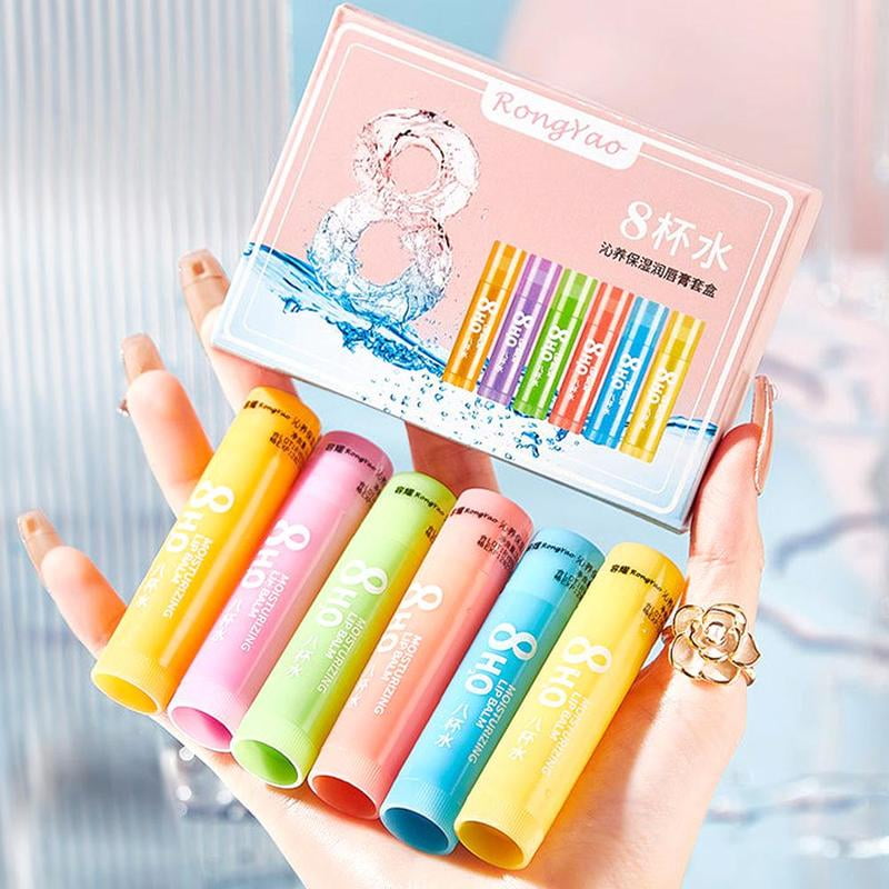 Moisturizing Lip Balms, 6 Counts/set Hydrating Lip Glaze Stick ...