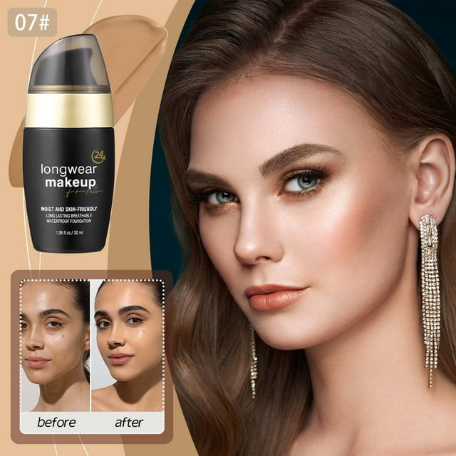 Moisturizing Liquid Foundation - Hydrating, Lightweight, Buildable Coverage for All Skin Tones ...