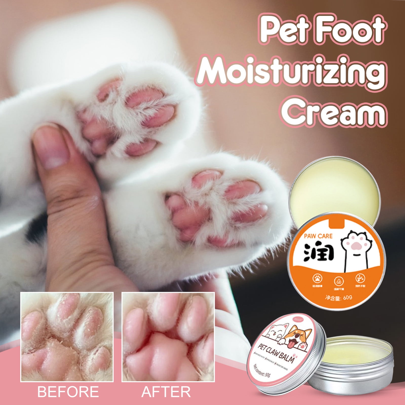 Moisturizing Pet Balm, Dogs and Cats Nose and Paw Balm Soothing ...