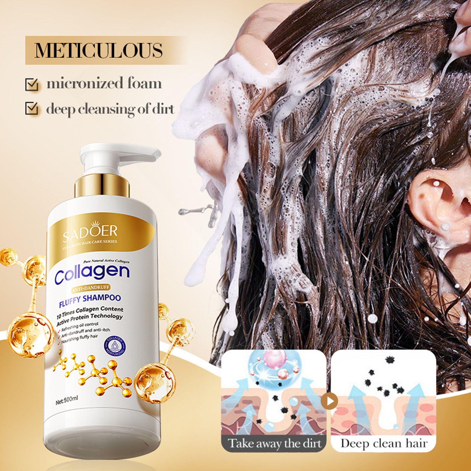 Moisturizing Shampoo Anti-Dandruff Formula Soft Refreshing Hair ...