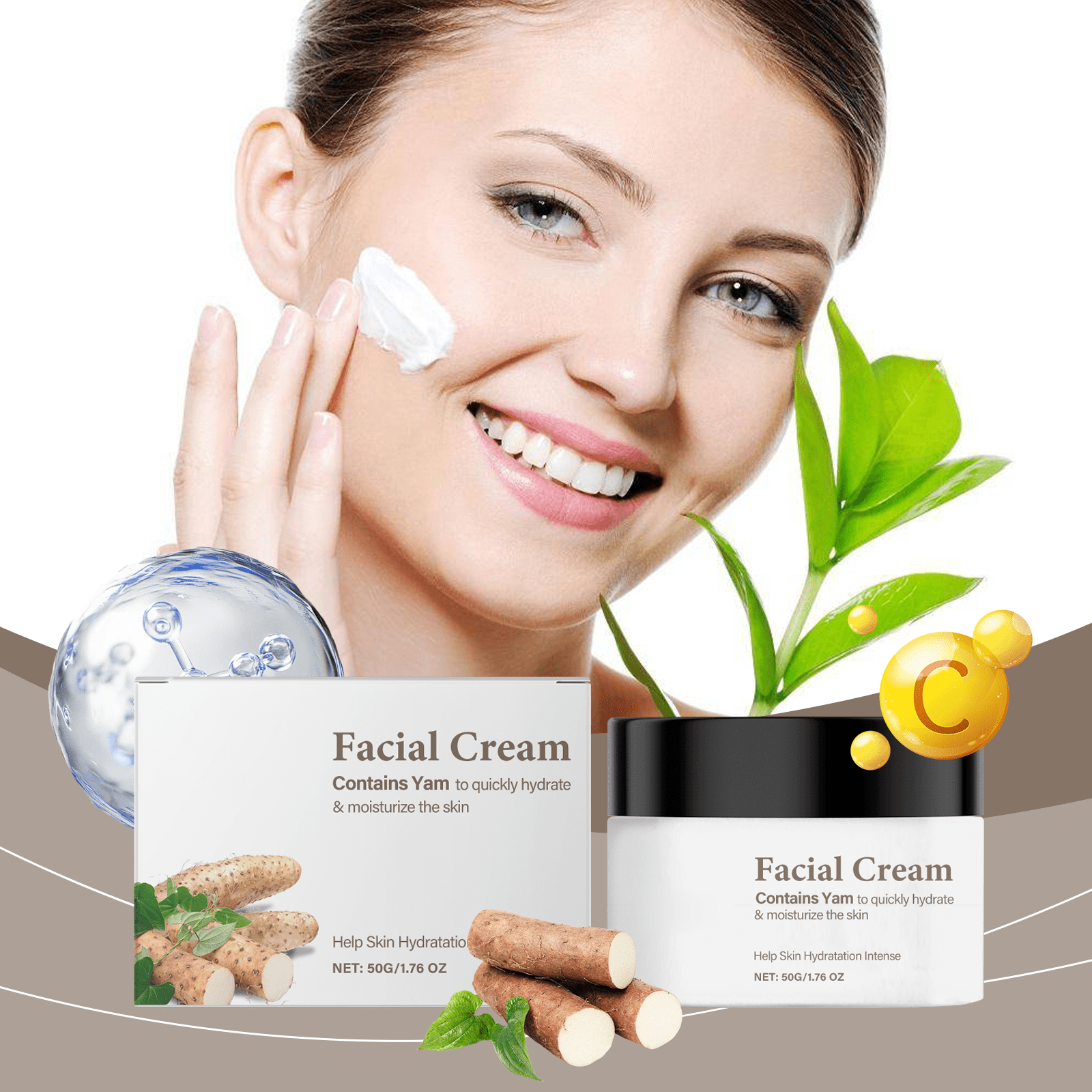 Moisturizing Skin Protect Product for Women Summer Skin, Yam ...