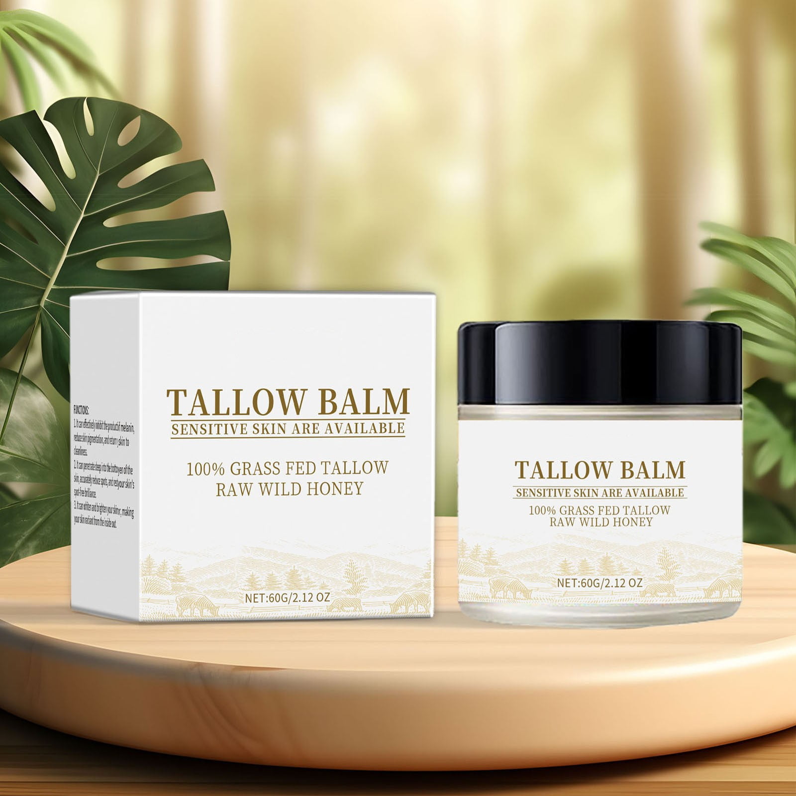 Moisturizing Tallow Cream Hydrating Resistant Aging Body and Face Cream,Nourishes Skin,Reduces ...