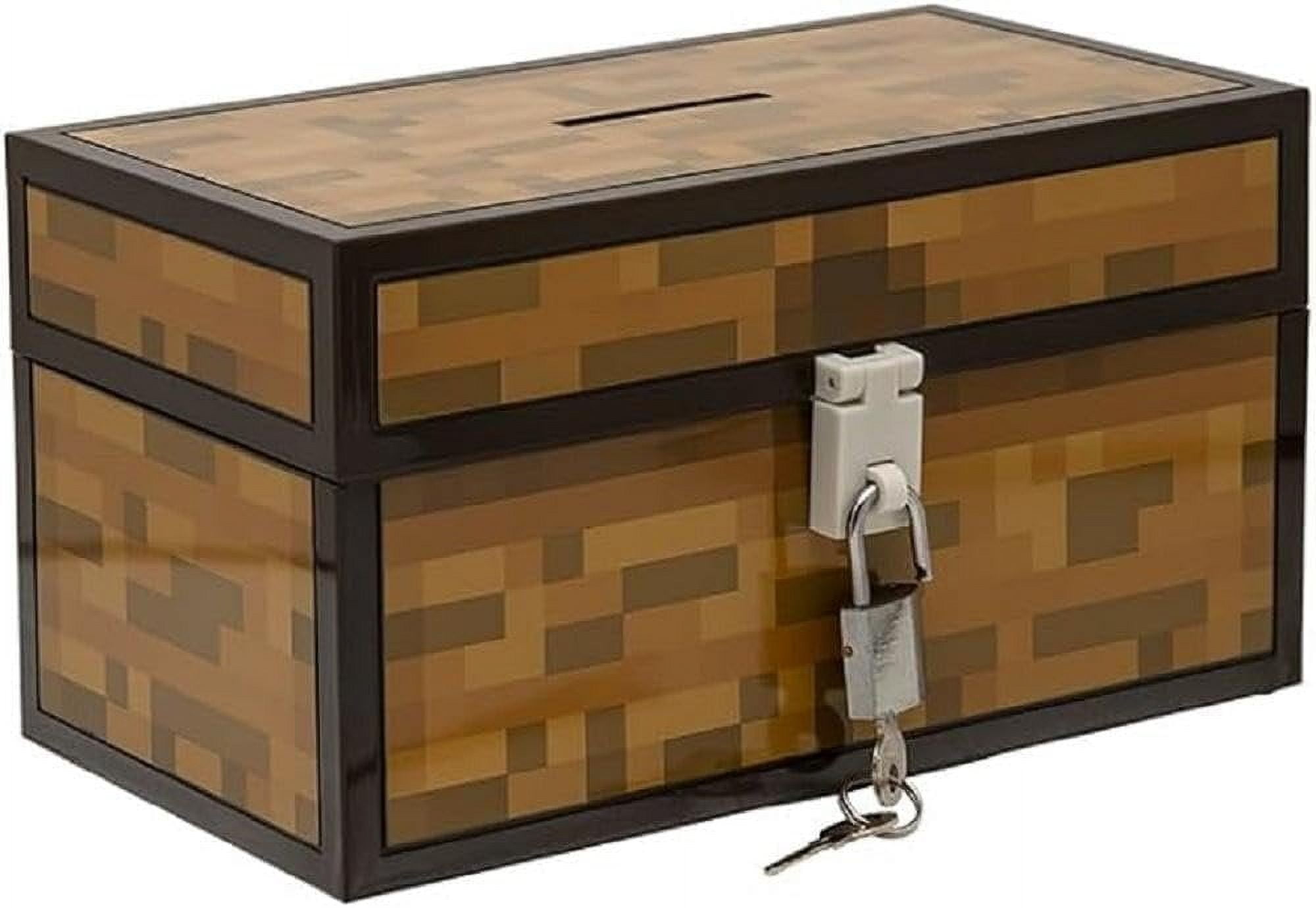 Mojang Minecraft Chest Money Box Coin Bank with Lock Video Game Merch ...
