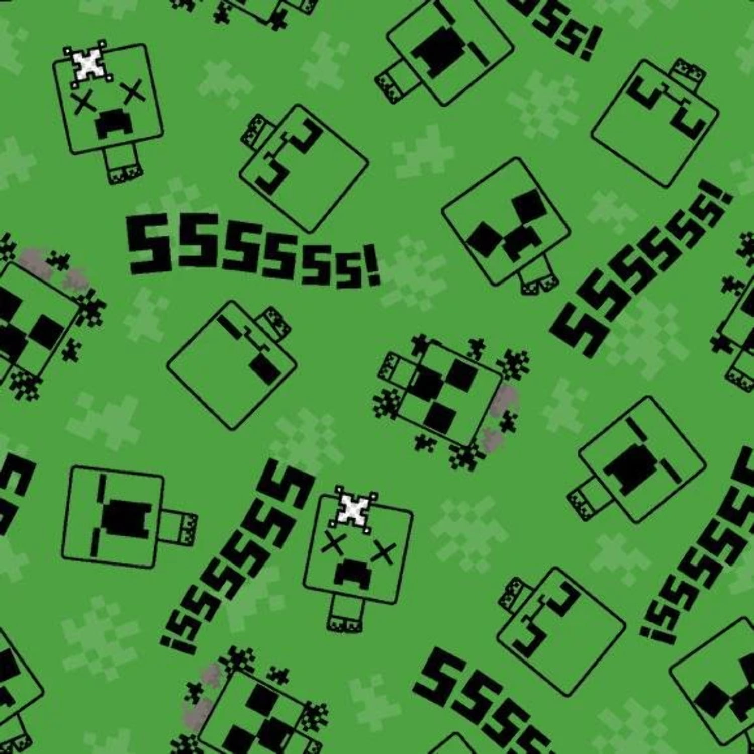 Mojang Minecraft Chibi Creeper Cotton Fabric - Walmart.com
