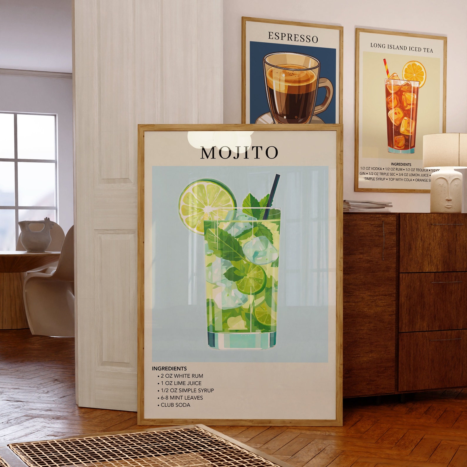 Mojito Art Print | Cocktail Art Poster | Cocktail Mixology Gift for Her ...