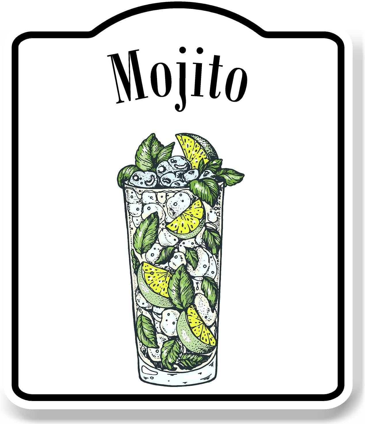 Mojito Cocktail Bar Sign WB Aluminum Composite Sign 15''x18'' - Walmart.com