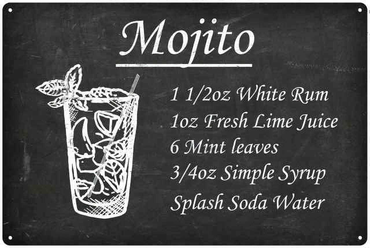 Chico Creek Signs Mojito Ingredients Metal Sign - Walmart.com