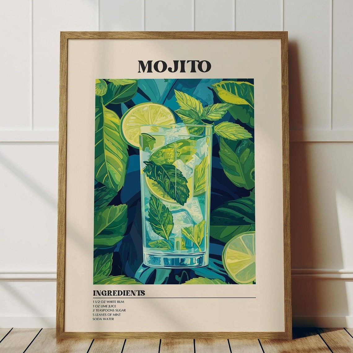 Mojito Print, Cocktail Wall Decor, Cuban Beverage Mojitos Drink Art ...