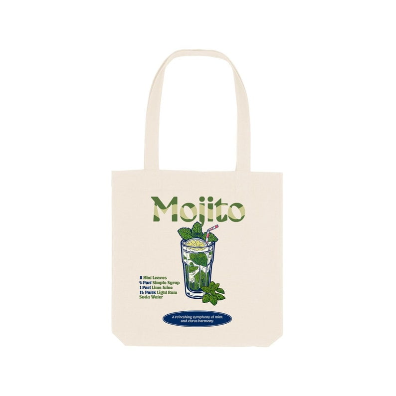 Mojito Tote Bag, Cocktail Themed Gift, Organic Cotton Canvas, Summer ...