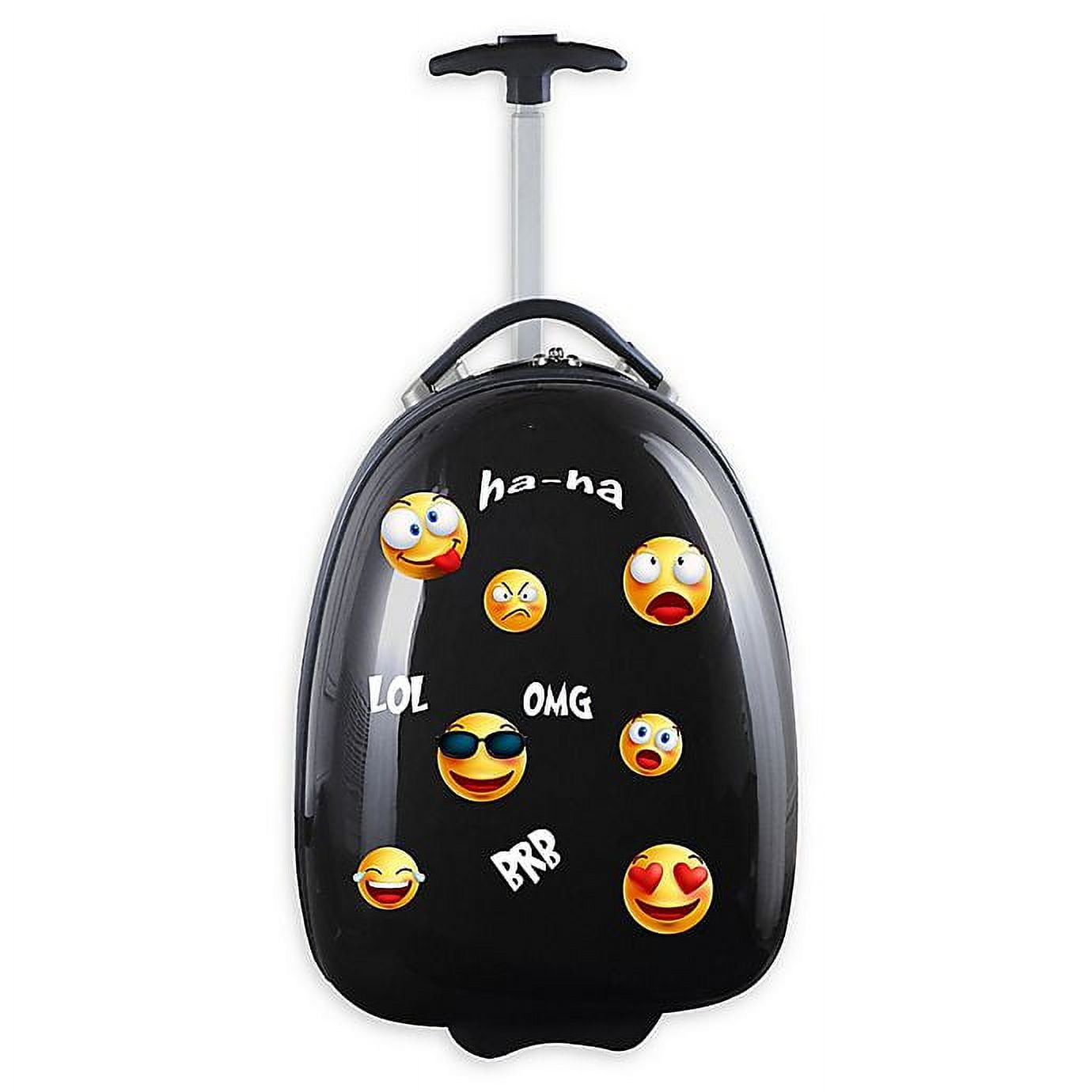 Mojo Emoji Kids Pod 18-Inch Hardside Carry On Luggage in Black ...