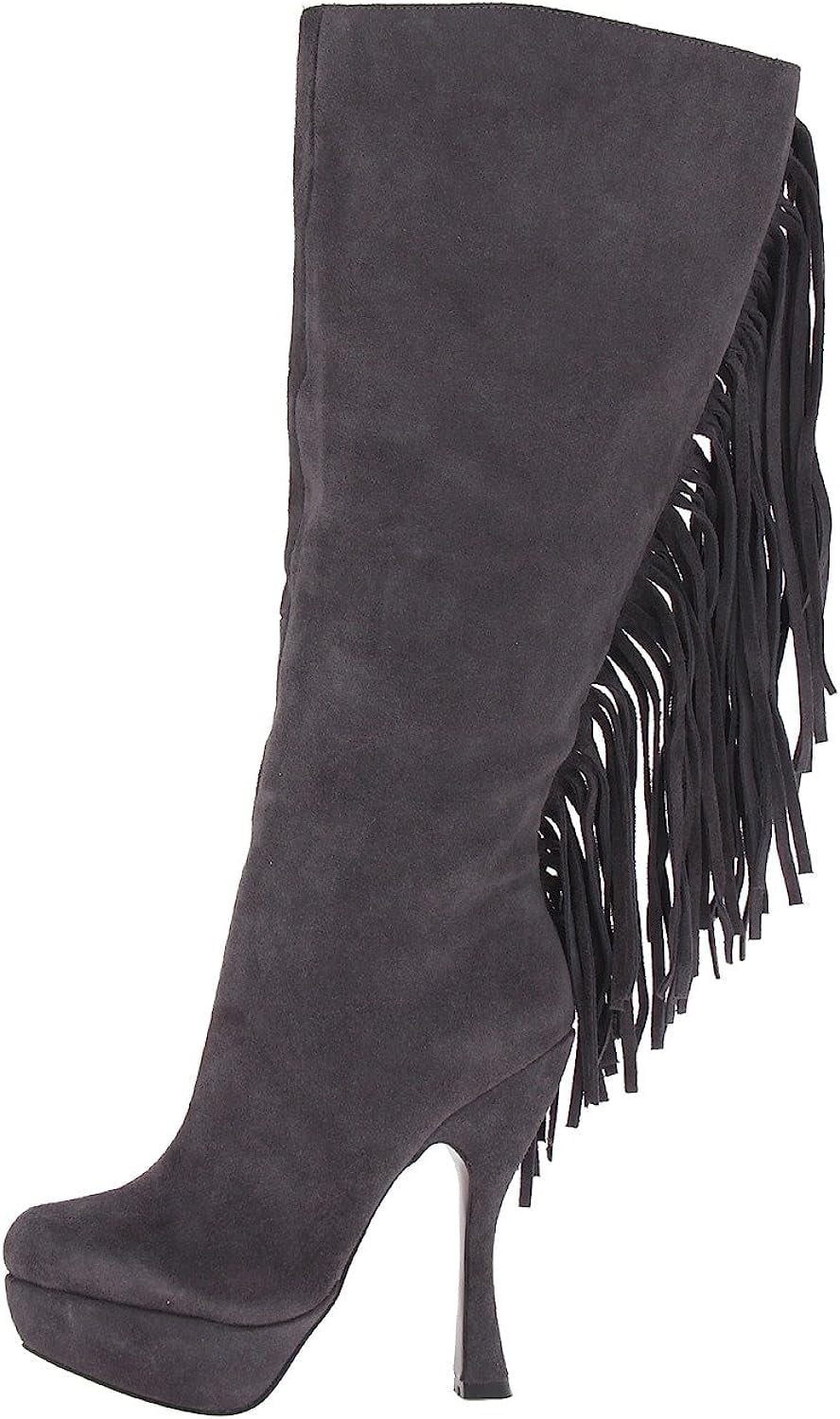 Mojo Moxy Bewitched Grey Fringe Tall Boot 9 M - Walmart.com