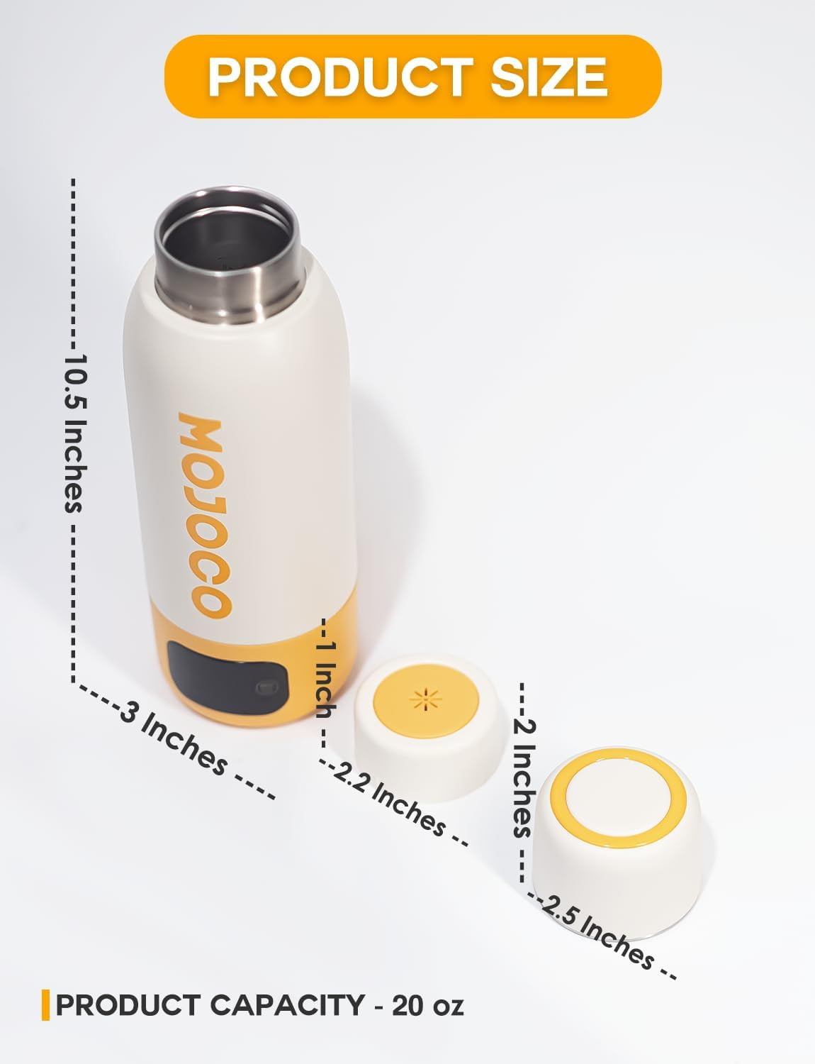 Mojoco Portable Travel Kettle - 20oz Double Wall Vacuum Insulated ...