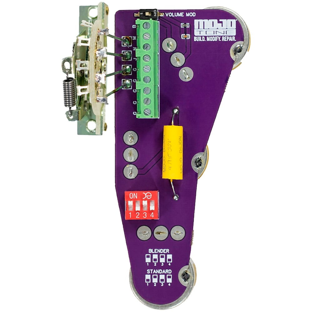 Mojotone Solderless Convertible Strat Guitar Wiring Harness With 250K ...