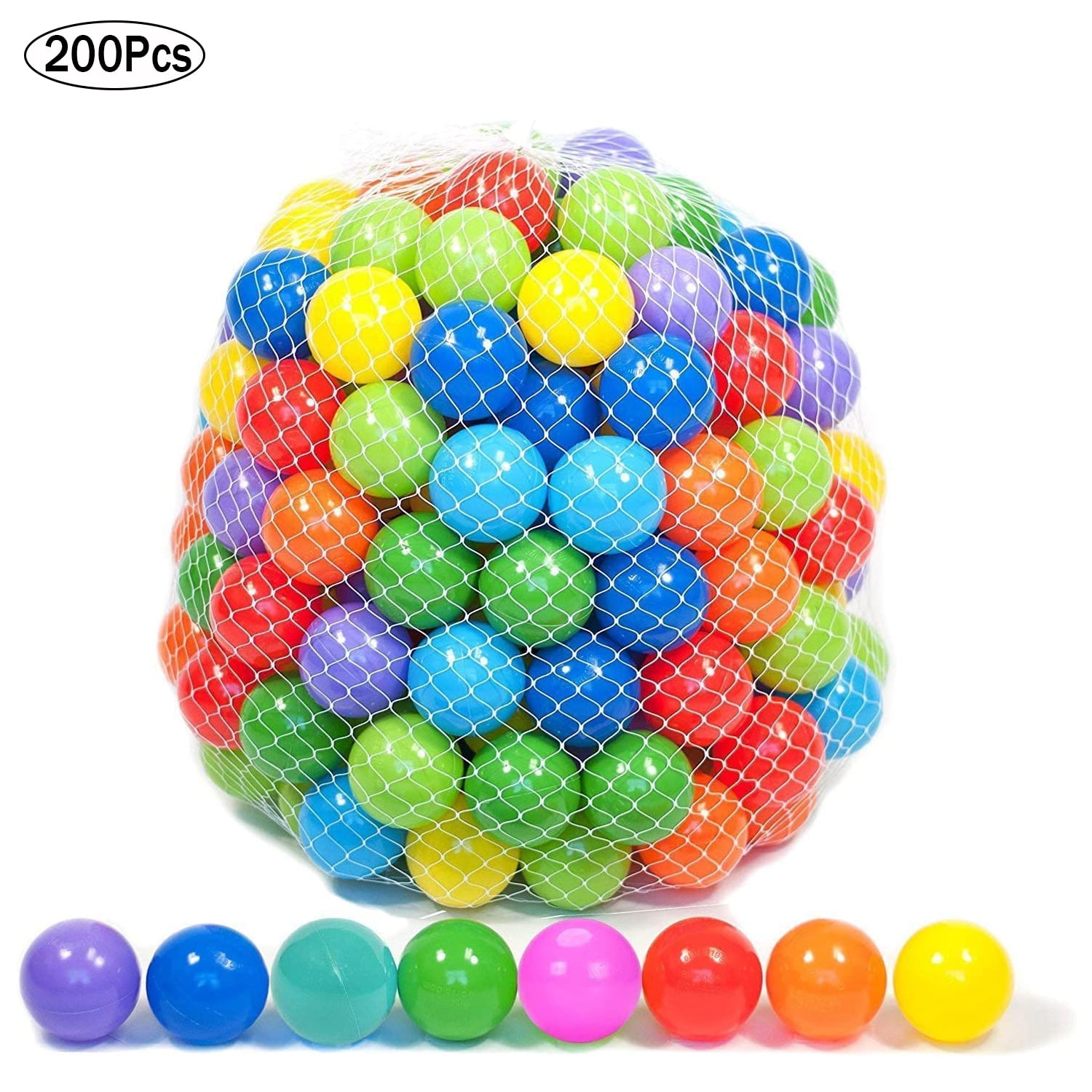 Mojoyce 200pcs Baby Safe Soft Plastic Balls Play Pool Ocean Balls Toy ...